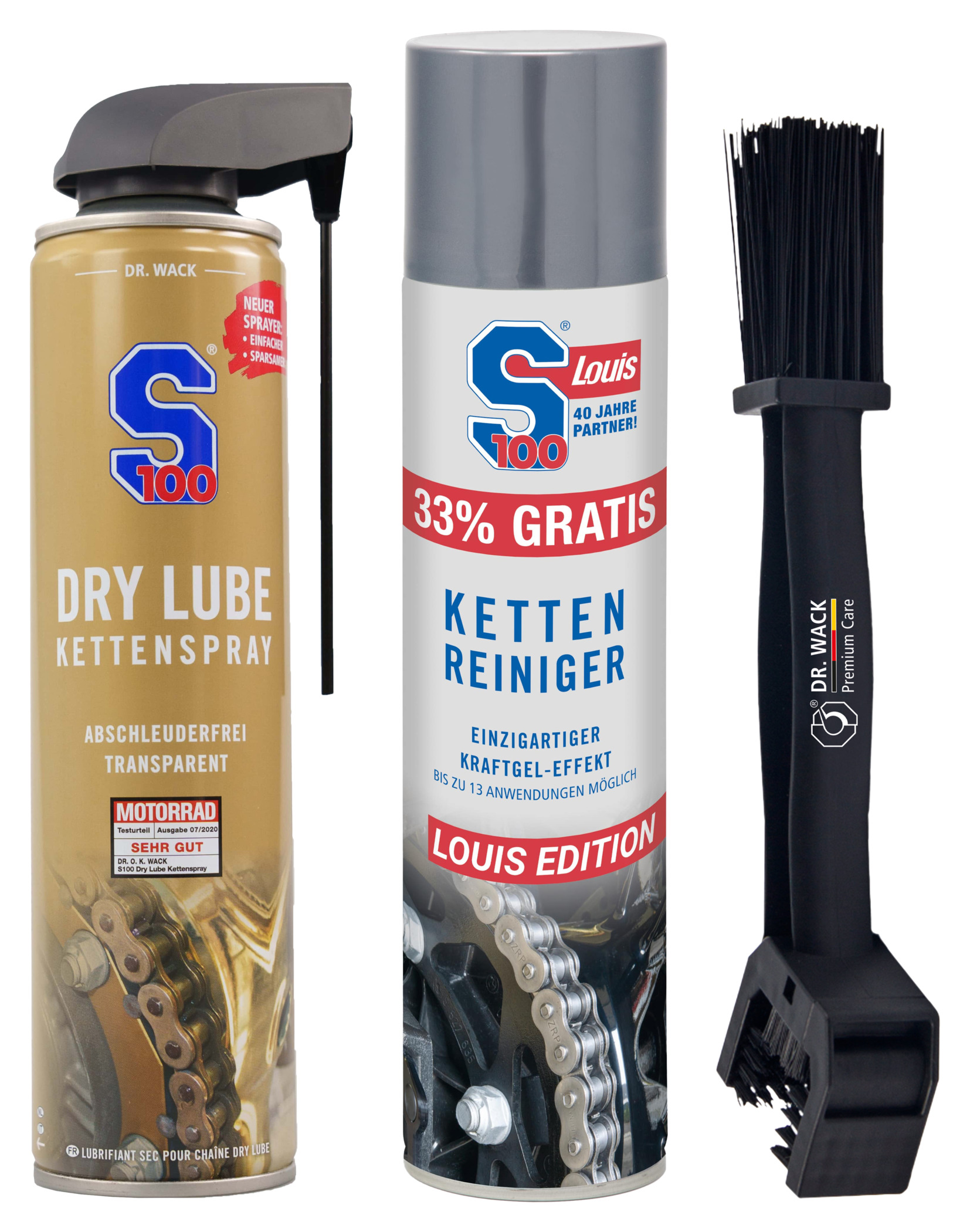 S100 Sada: čistič řetězu 400 ml, sprej řetěz