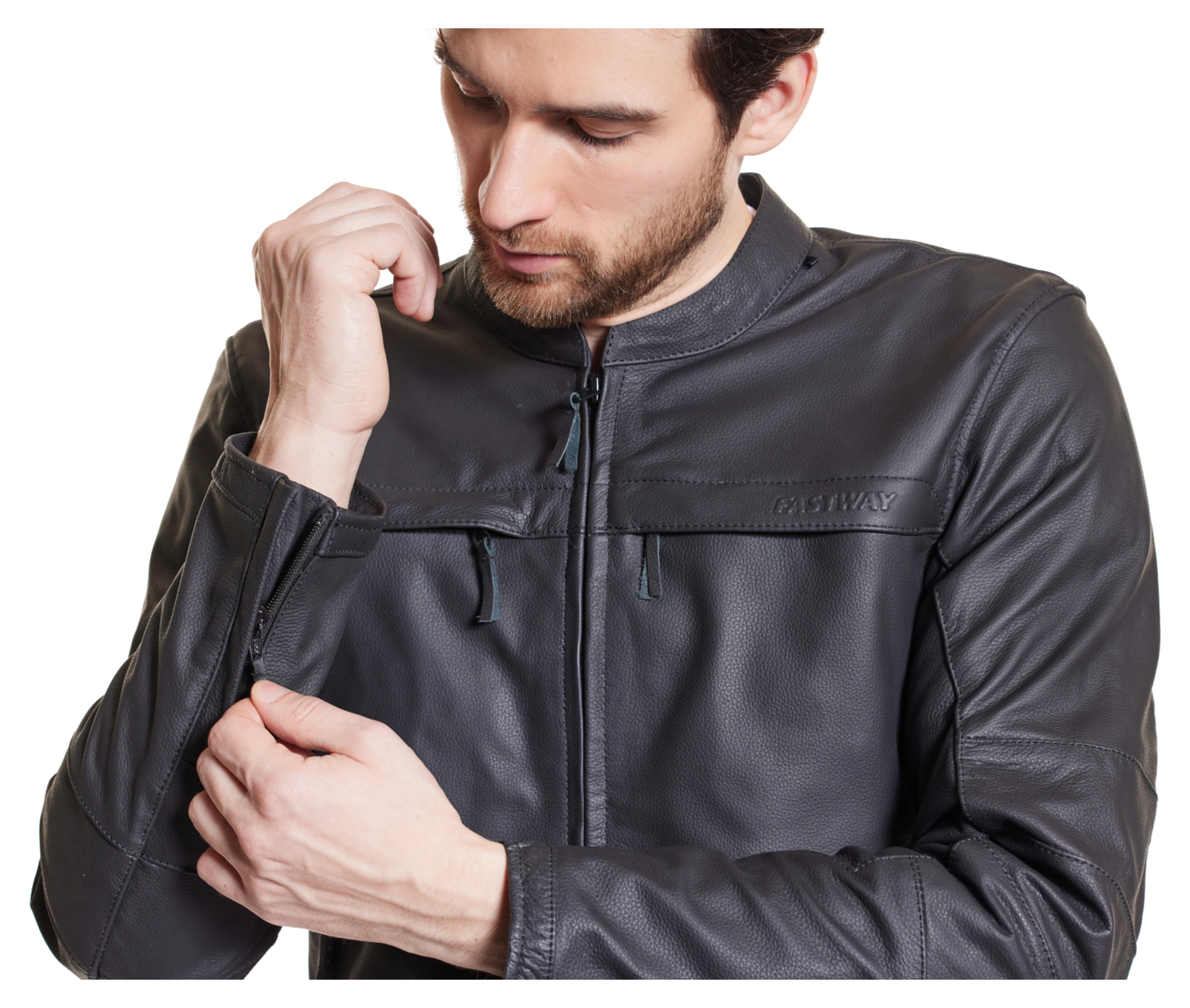 Fastway Fastway L-2201 Men’s Leather Jacket