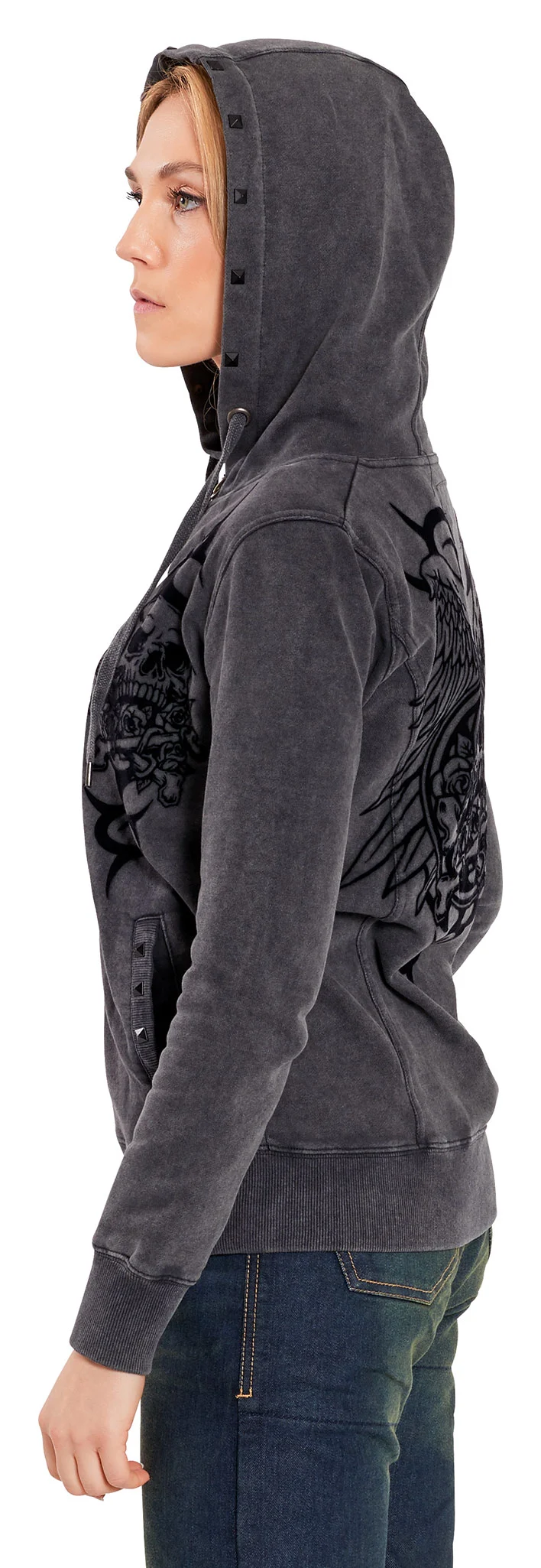 Lethal Angel Lethal Angel Crossbones Damen Zip-Hoodie