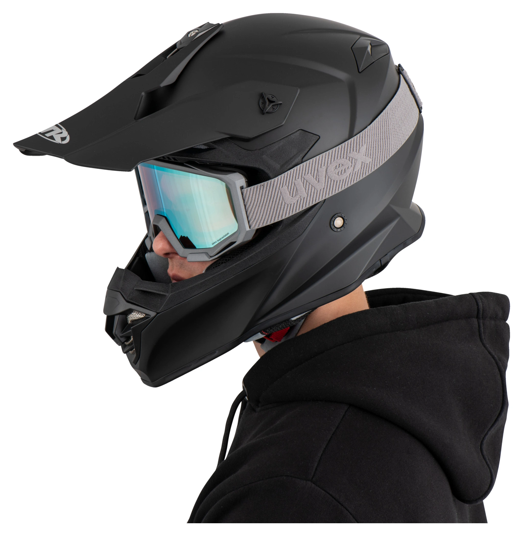 Uvex UVEX PYRO FM MX-GOGGLE RHINO DL/BLAU/KLAR