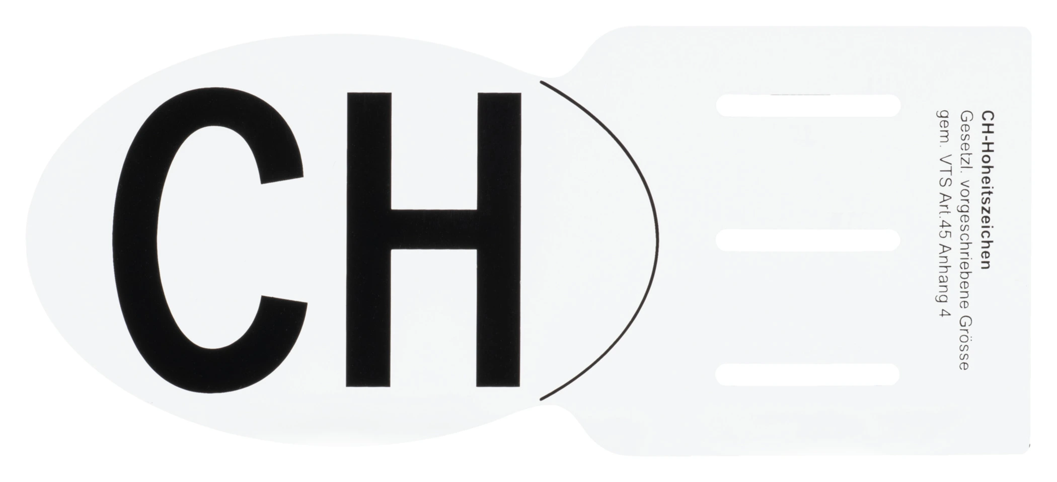 CH SIGN 17.5 X 11.5CM FOR LICENSE PLATE HOLDER