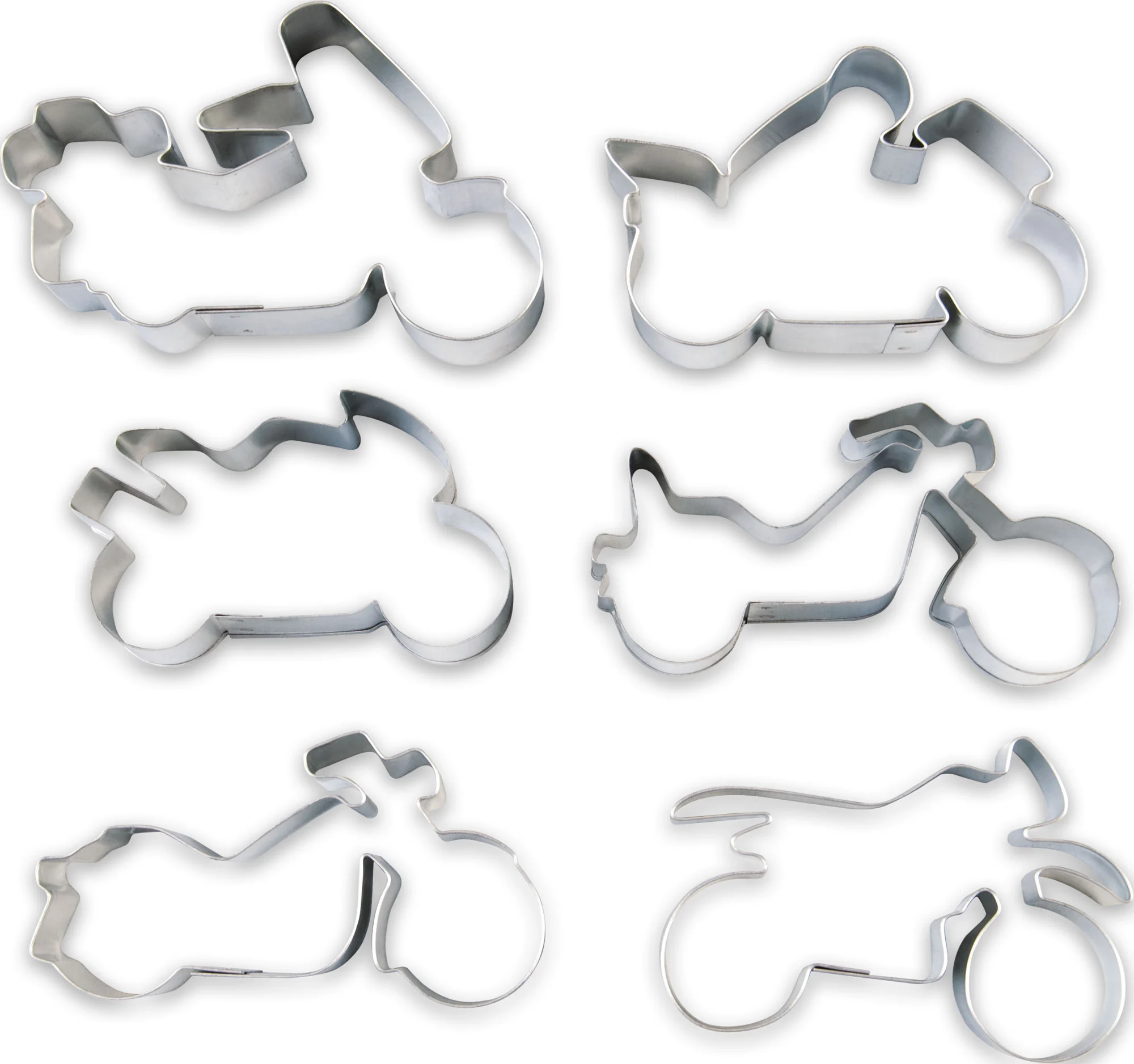 Louis MOTORCYCLE PASTRY CUTTER SET OF 6 PC., MADE OF TIN