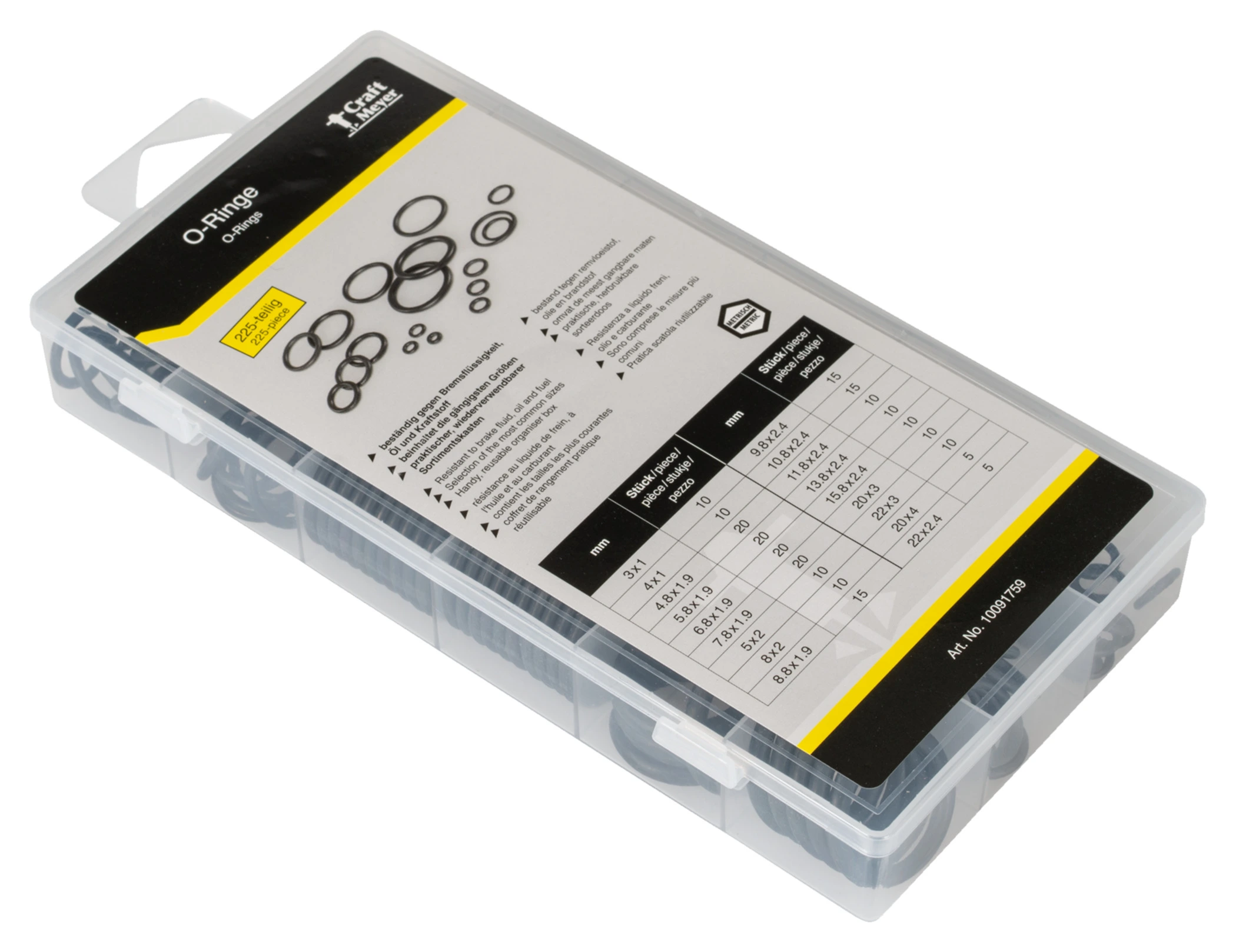 Craft-Meyer CRAFT-MEYER O-RINGAR 225 DELAR, METRISKA