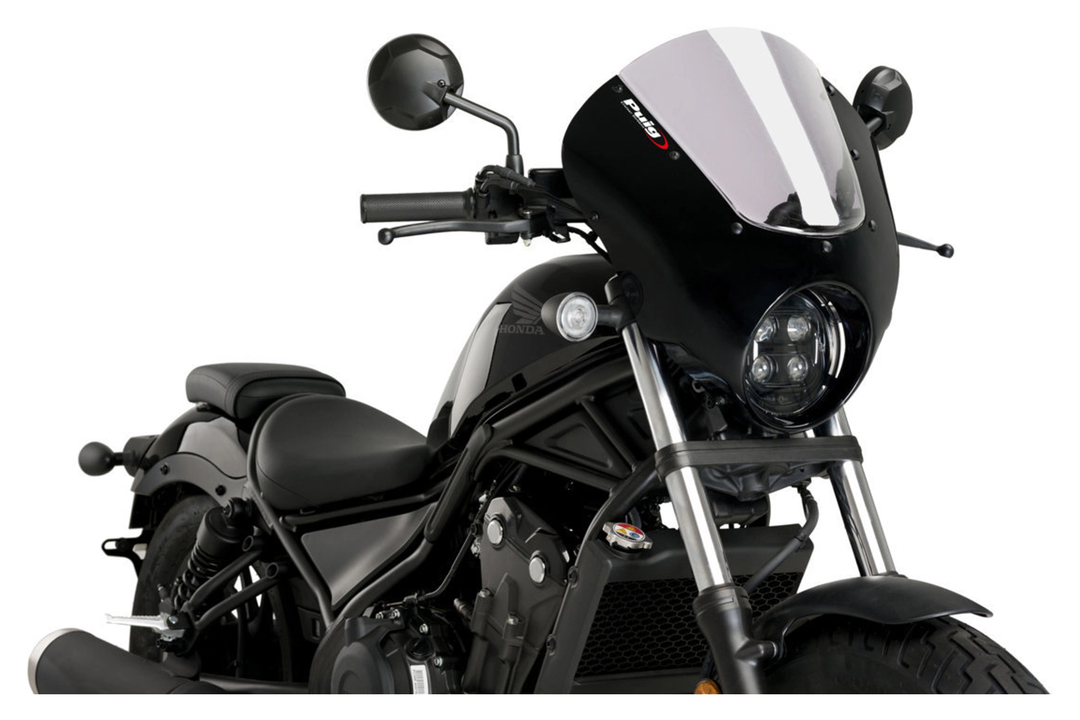 Puig Handlebar fairing Dark Night for Harley Davidson and Kawasaki Vulcan