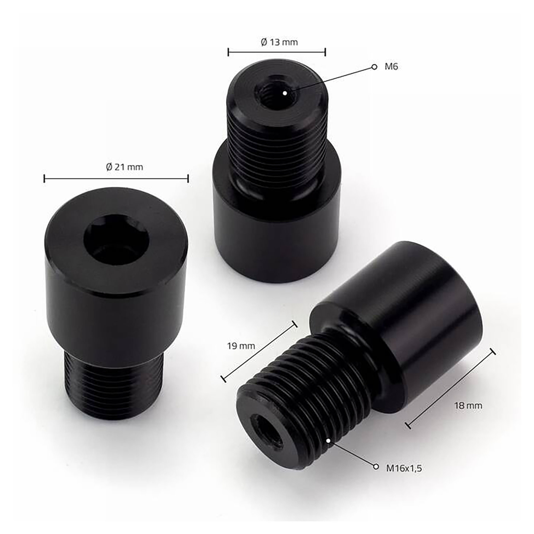 Raximo Raximo Lever Guard Adapter and bar-end mirrors, for specific models