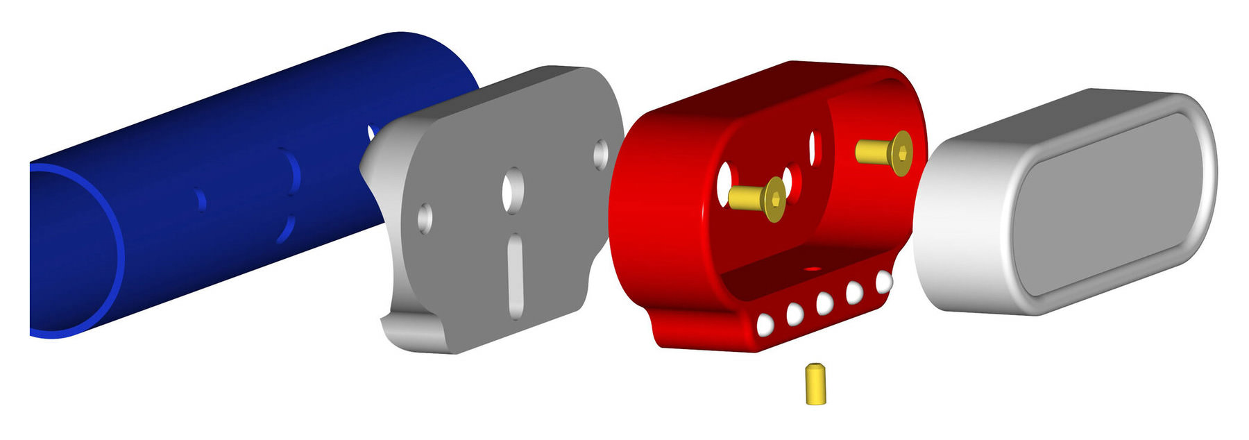 Motogadget MSM Combi Bolt-On Bracket 1" Handlebar, Black