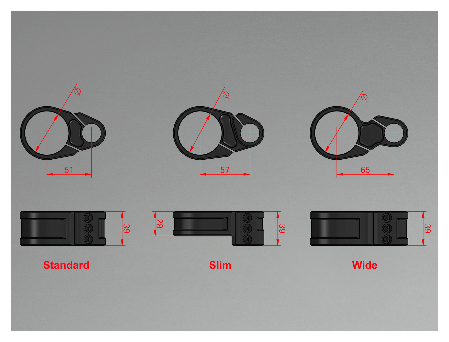 ABM ABM multiclip sport clip-on handlebars 2-way adjustable