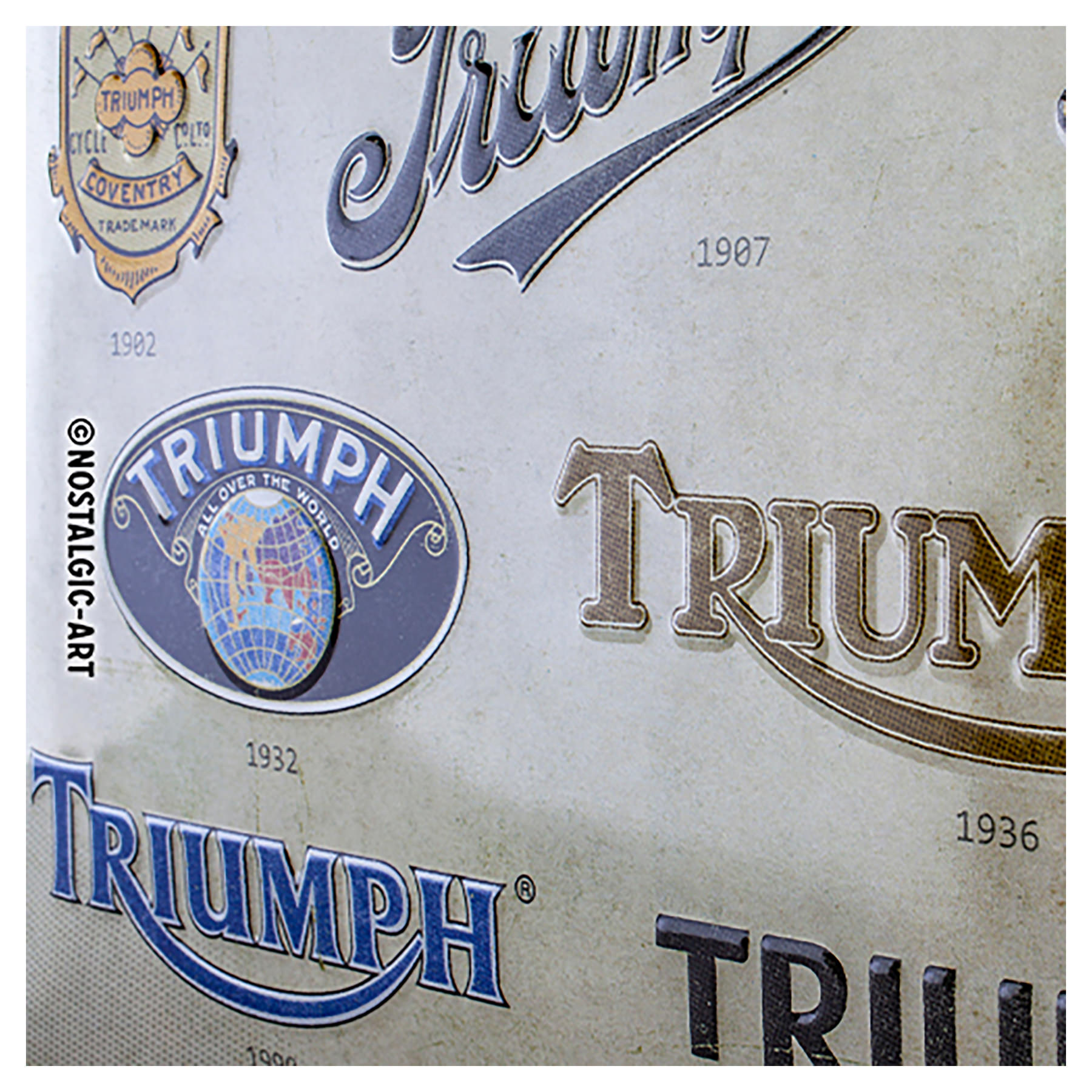 Triumph BLECHSCHILD TRIUMPH *EVOLUTION* BXH:40X30CM