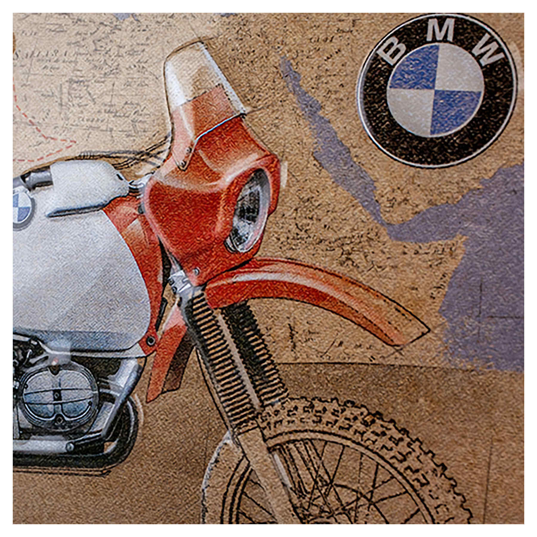 BMW METAL SIGN BMW R 80 G/S DIMENSIONS: 15X20CM