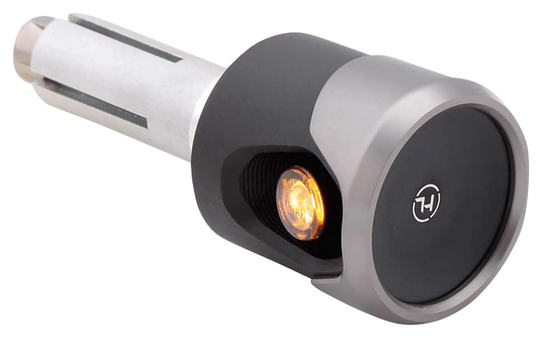 Highsider Akron Flash LED Handlebar End Indicator black or titanium, pair