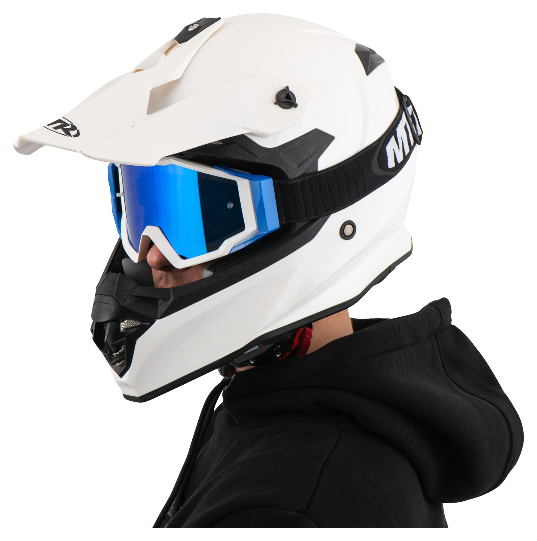 MTR MTR S14 PRO MATT GOGGLES WHITE/BLUE, BLUE-MIRRORED