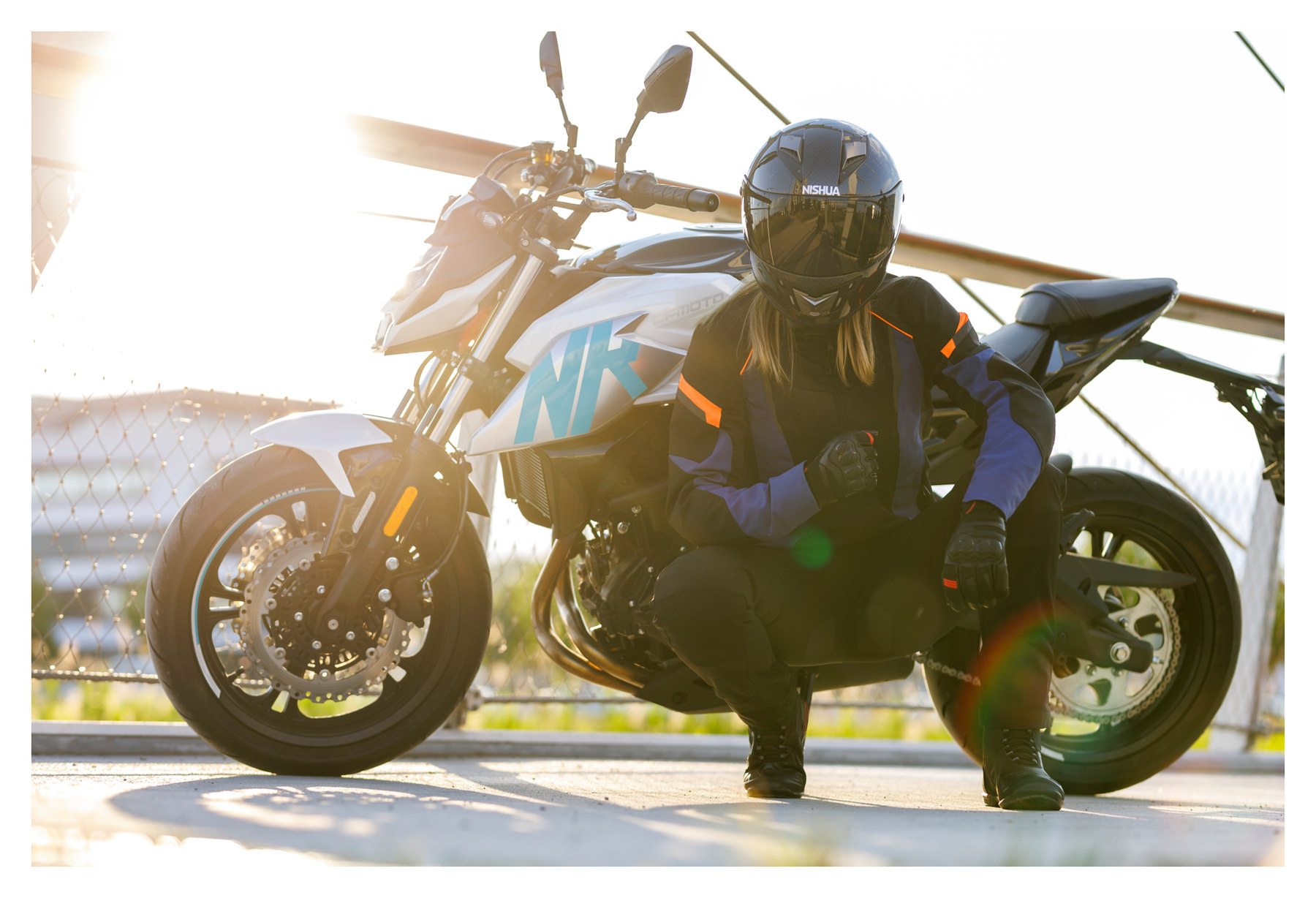 Rekurv Rekurv C-21.02 Damen Textiljacke in schwarz/blau/orange