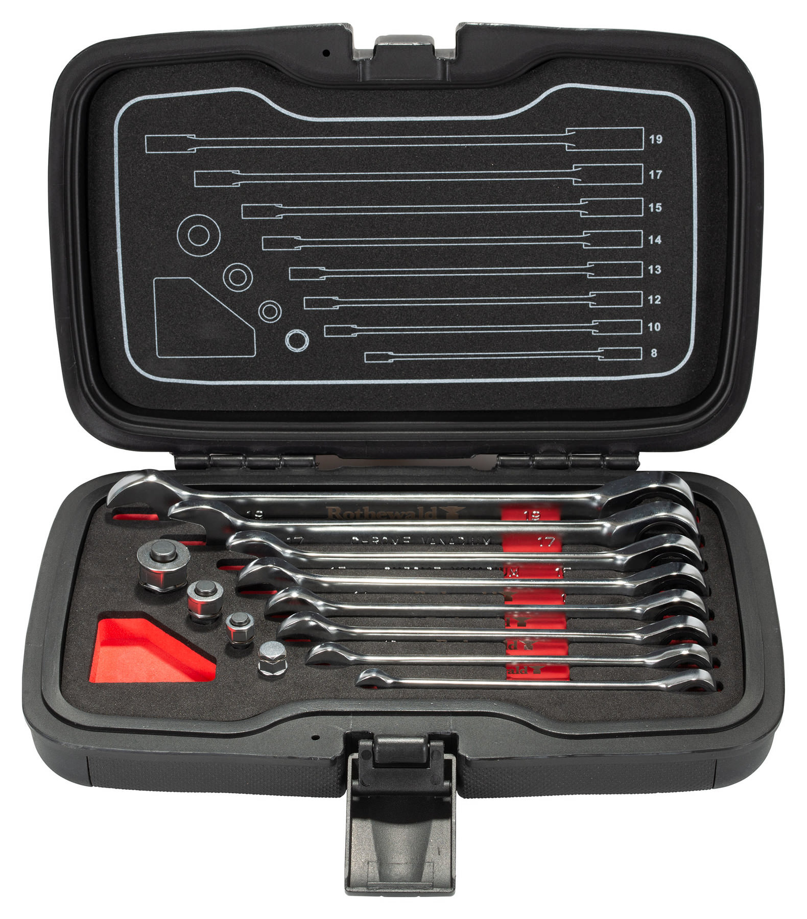Rothewald ROTHEWALD RATCHET WRENCH SET, 12-PIECE