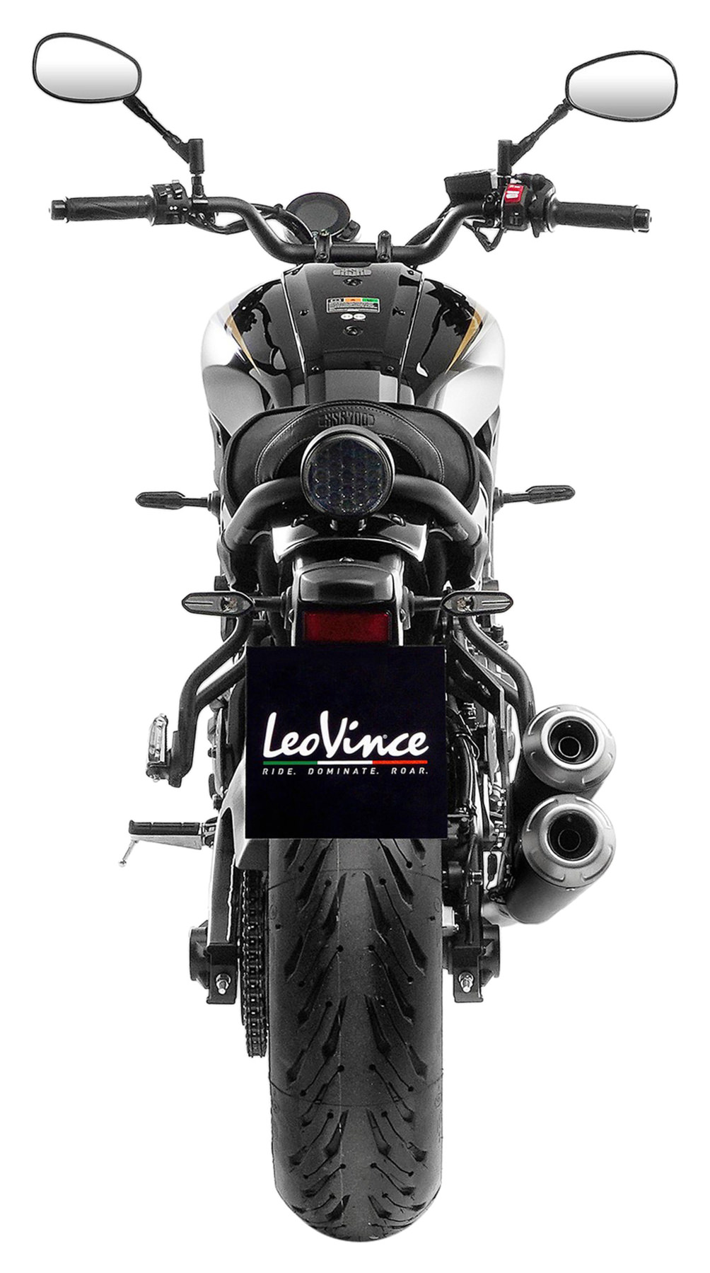 Leo Vince Leo Vince GP Duals exhaust black, with EG-BE