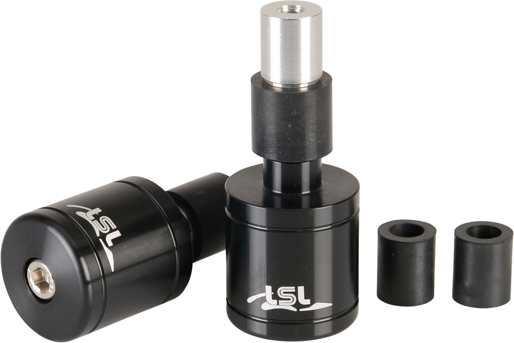 LSL LSL Cylindrical Handlebar Ends With Logo, Universal, Pair