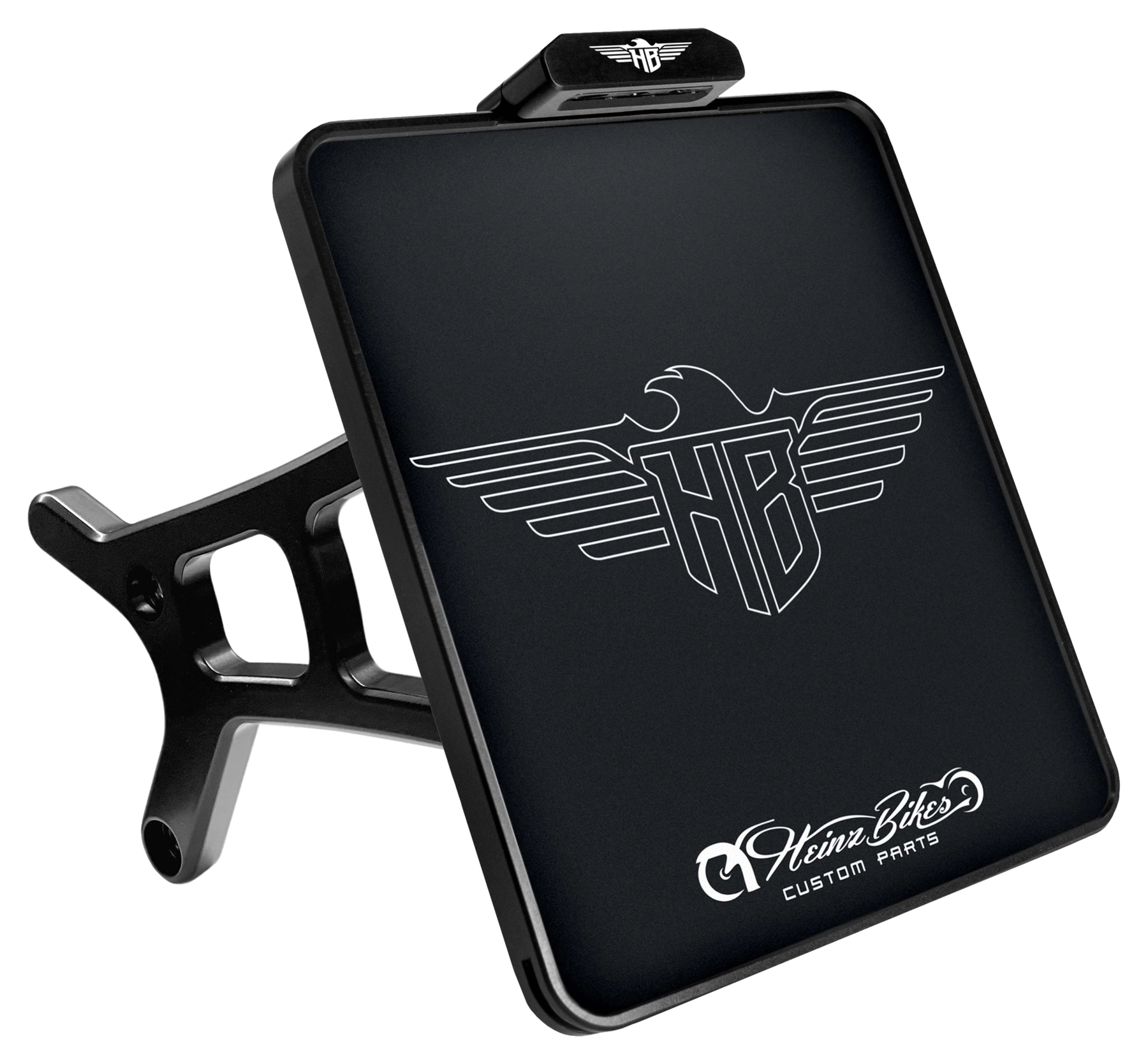 HeinzBikes Side Mount license plate holder Black with license plate ...