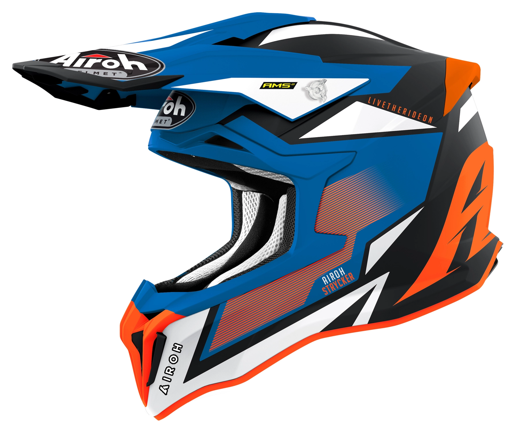 Airoh Airoh Strycker Axe Orange Blue Matt motocross helmet