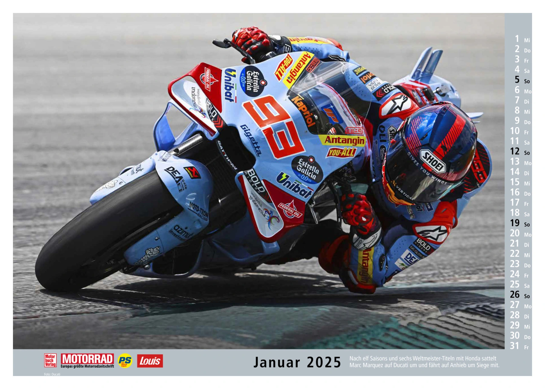 Motorbuch Verlag GP MOTOCICLISMO 25 CALEND. 475X330MM, 13HO