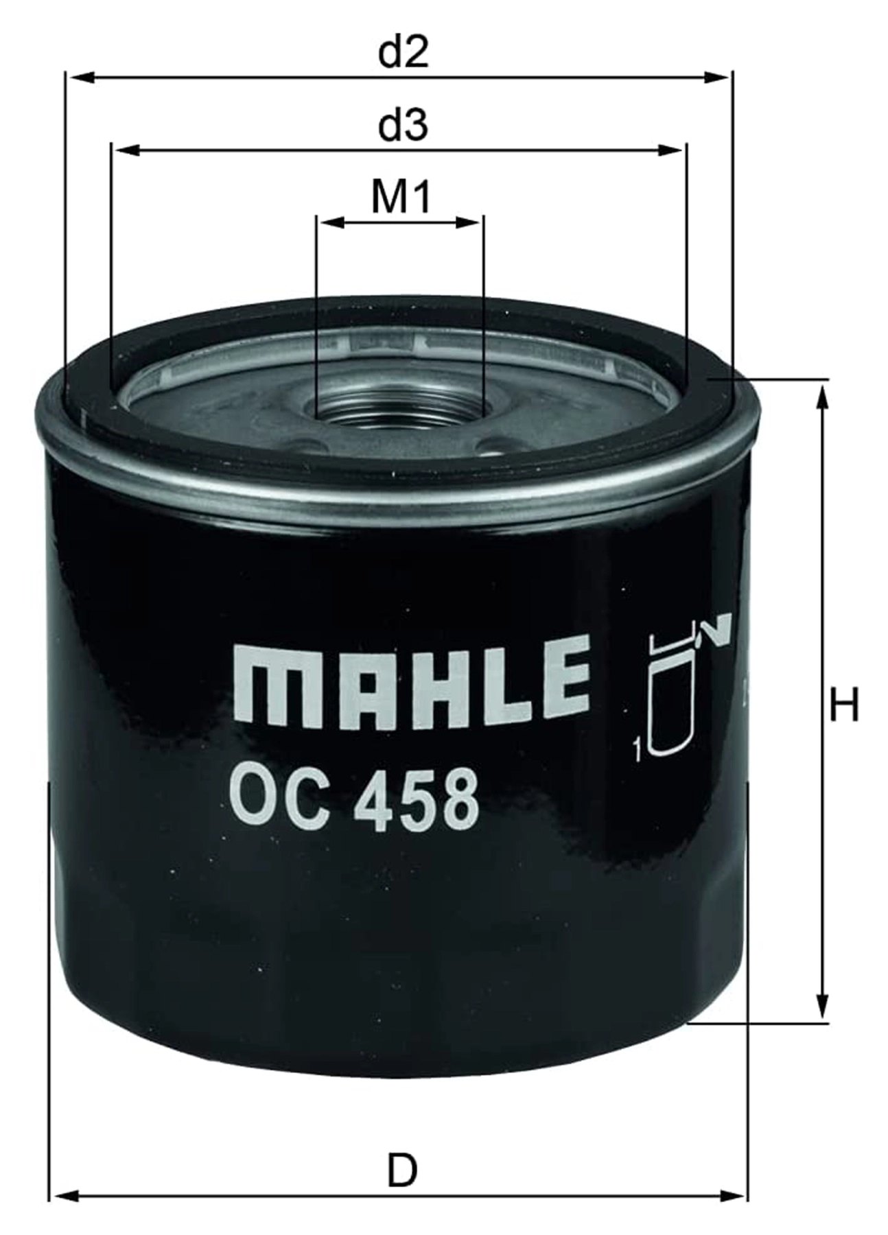 Champion MAHLE OILFILTER OC 458 INTERCEPTOR/CONTIN. 650