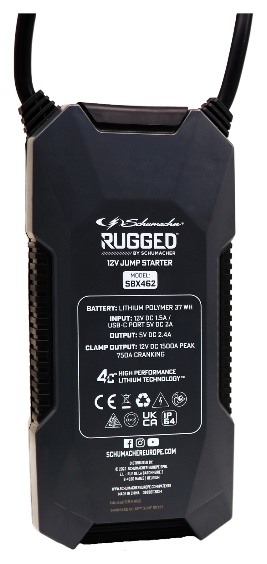 Schumacher 12V 1500A RUGGED LITHIUM STARTHILFE BOOSTER SBX462