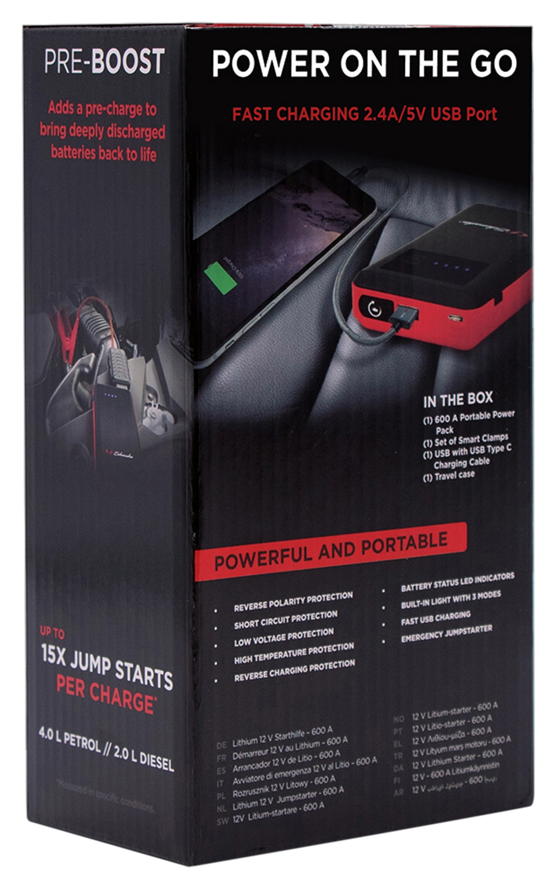 Schumacher 12V 600A LITHIUM BOOSTER START AID BOOSTER SL471