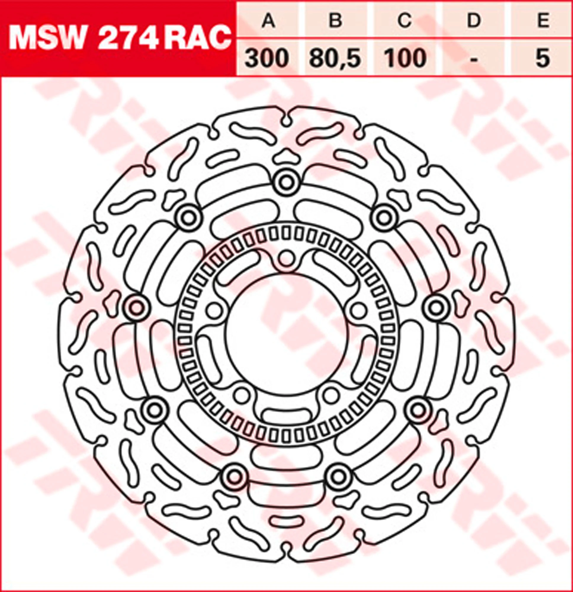 TRW TRW Bremsscheiben Racing Vorne Klappbar, windschnittig