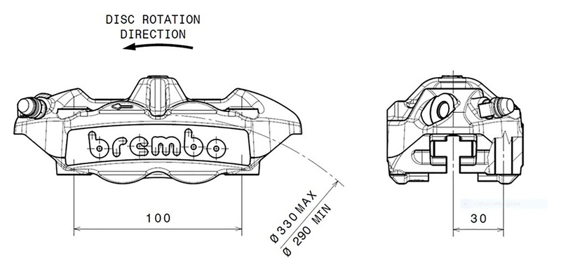 Brembo BREMBO BRAKE CALIPER M4.34 FRONT low-cost | Louis 🏍️